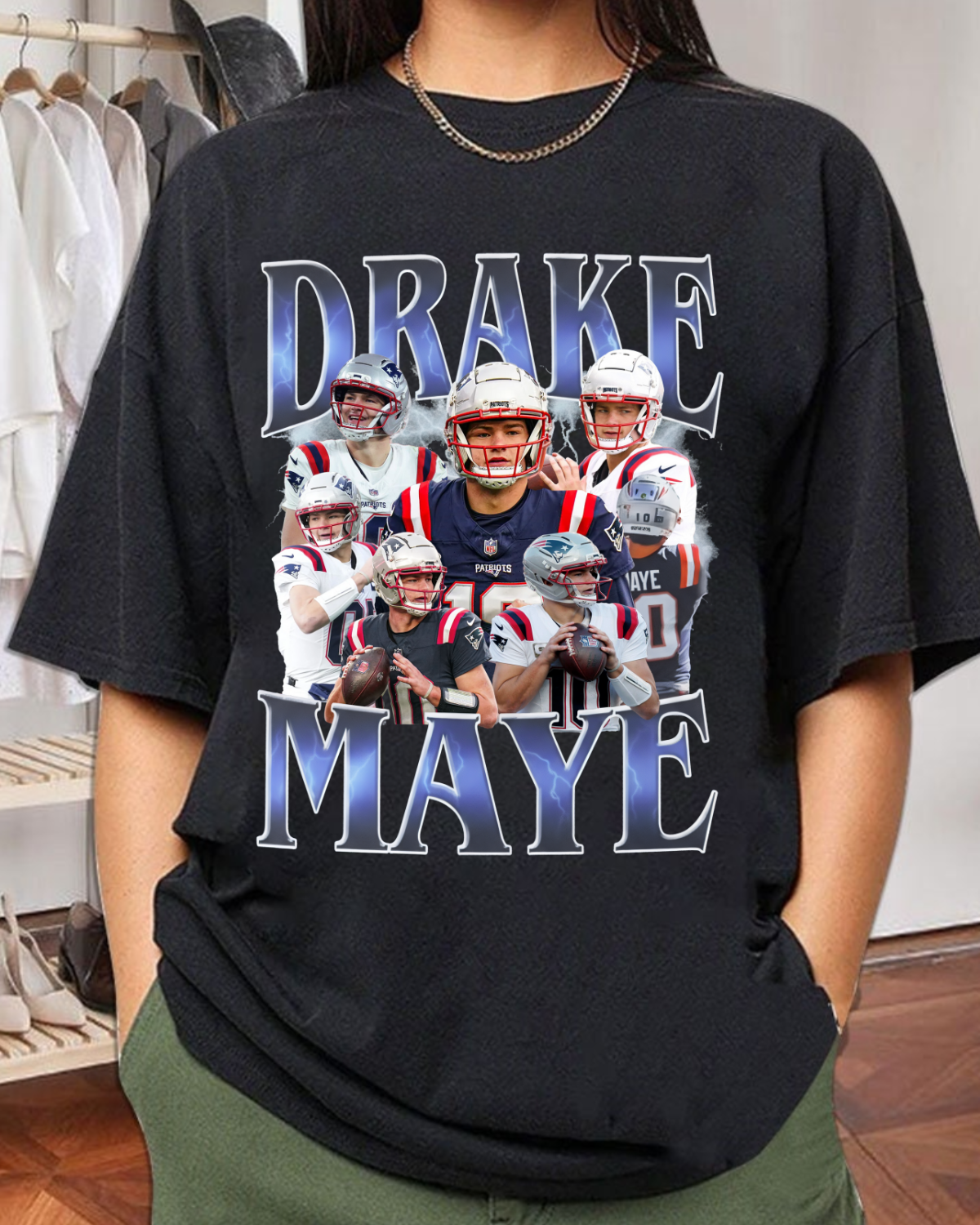 Drake Maye 10 Bootleg Football Fan Shirt